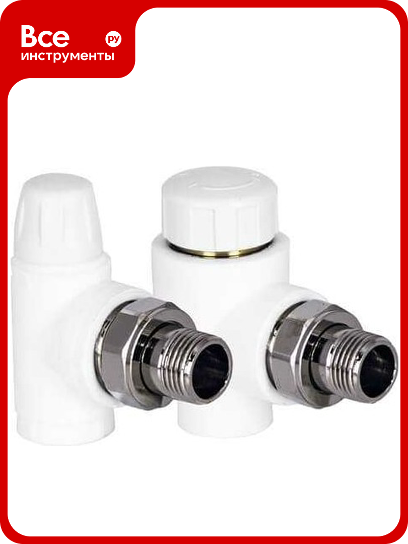 Комплект TEBO C-TB №8 3/4 (термостатический угловой с колпачком 25x3/4, клапан запорный угловой 25x3/4) 030061132