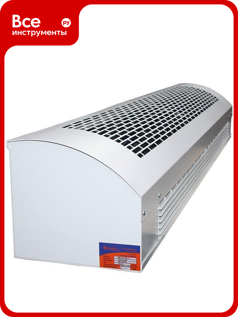 Тепловая завеса Hintek RM-0915-3D-Y, мощностью 9 кВт, для обогрева помещений до 100 м² с защитой от холодного воздуха и пыли