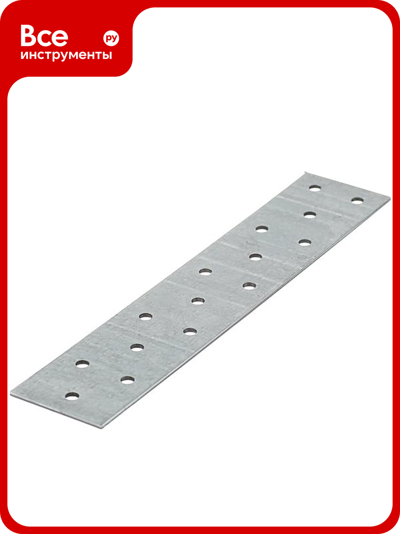 Монтажная пластина Саморезик оцинкованная, стальная пластина с защитным покрытием, для крепления металлических