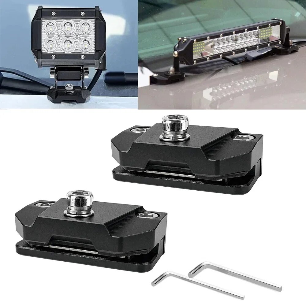 Универсальные 2 шт. кронштейны для крепления на капоте, светодиодные рабочие фары, комплект кронштейнов для Ditch, инструменты для грузовика, внедорожника, автомобильные аксессуары