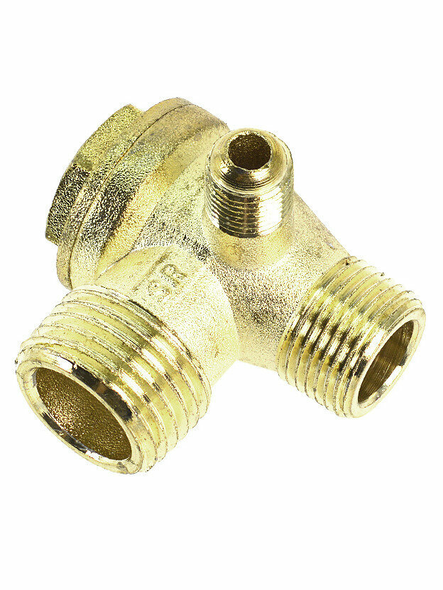 Клапан обратный ZG1/2-G3/8-M10x1 для компрессора воздушного ЗУБР ЗКП-180-6-1.1-Н3