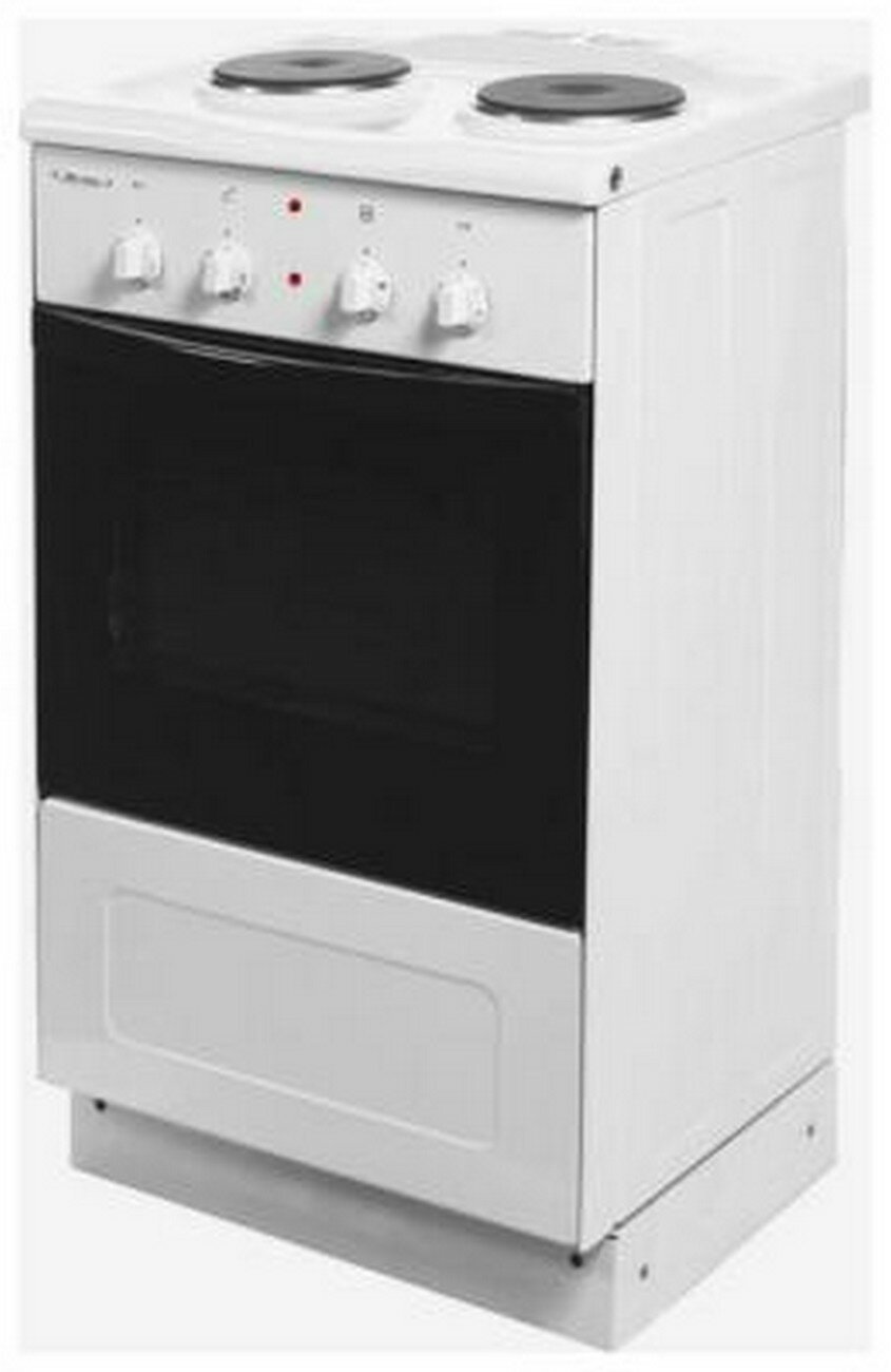 Электроплита Мечта 251Ч 50 см, 33 л, 2 конфорки, белый, черный