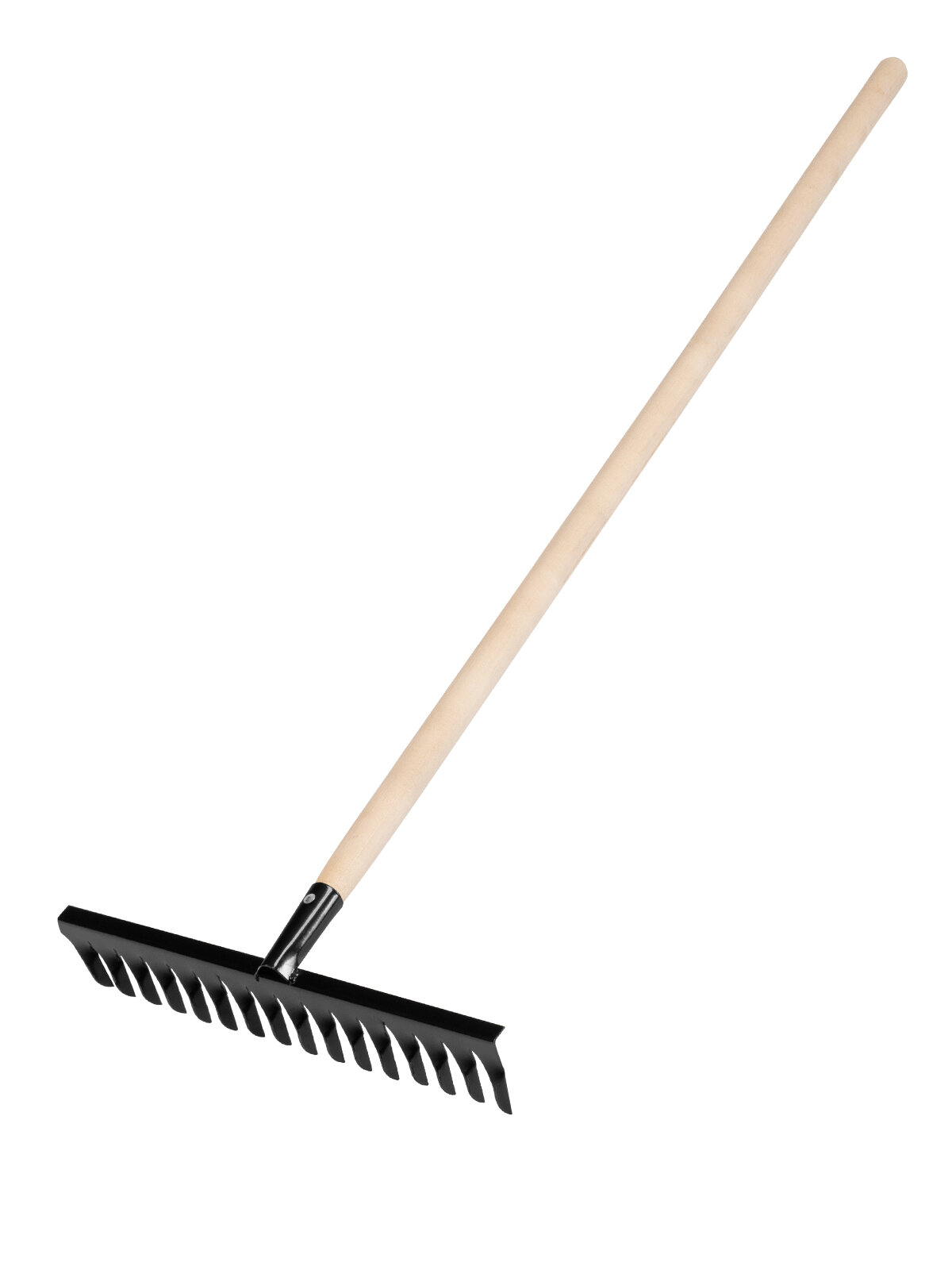 Грабли стальные Сибртех 420х1300 мм, 16 витых зубьев, деревянный черенок 61763