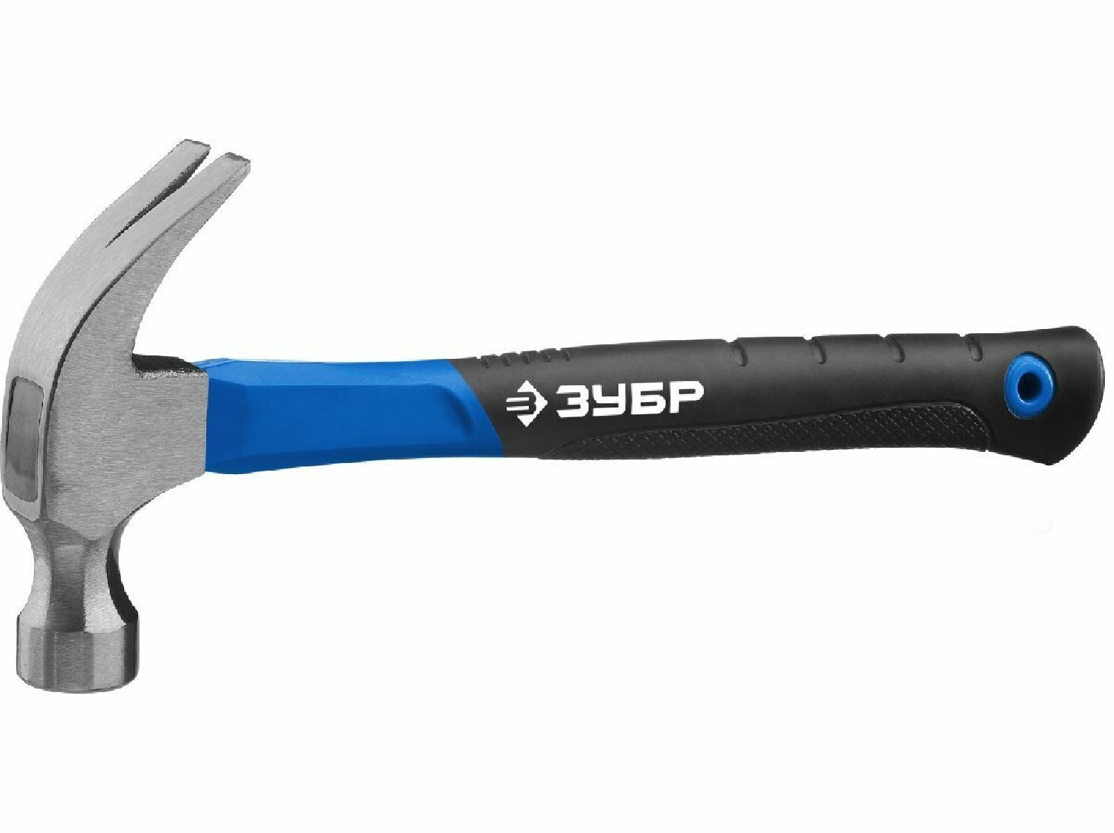 Столярный молоток-гвоздодёр ЗУБР Профессионал с фиберглассовой рукояткой кованый 560 г
