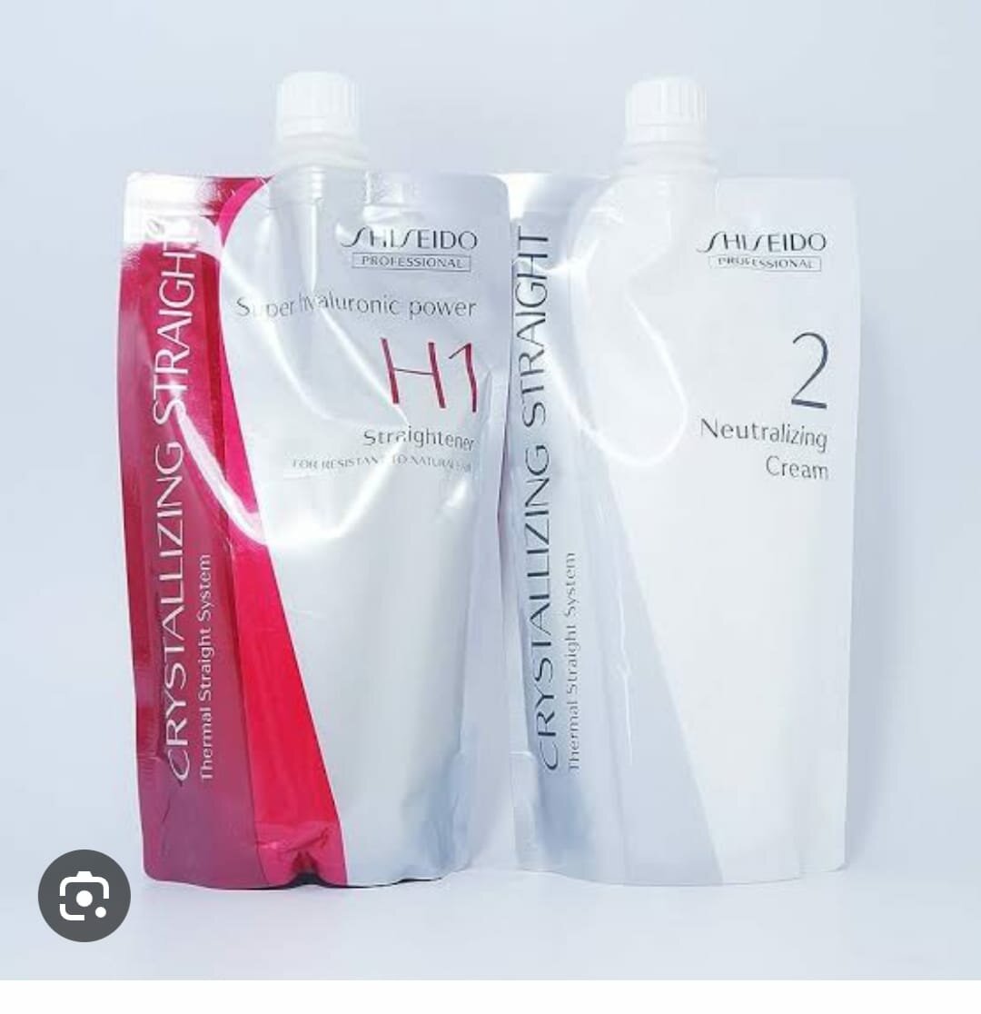 Восстановление волос Shiseido Professional Crystallizing Hair Straightener (H1) + Нейтрализующий крем (2) для стойких натуральных волос 400 г+400 г от shiseido