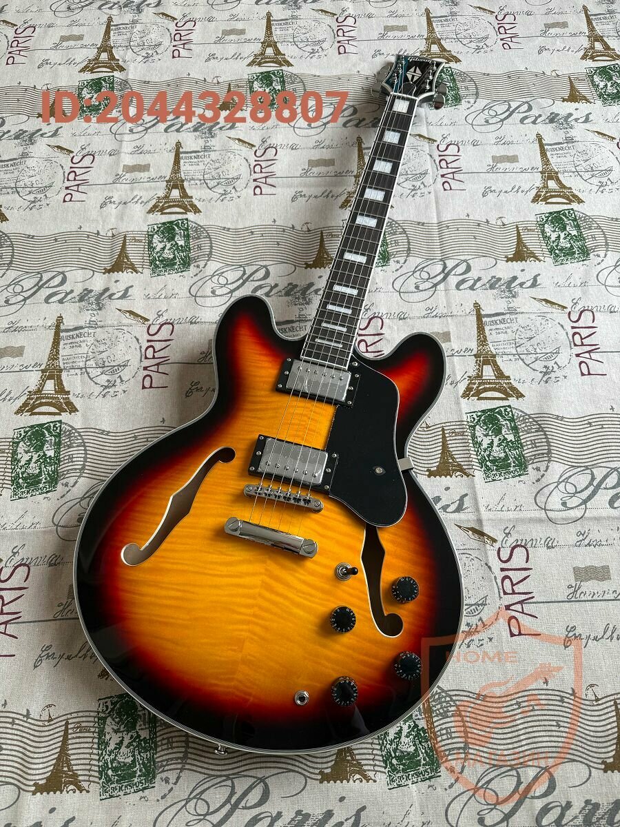 Джазовая полупустотелая электрогитара gibso