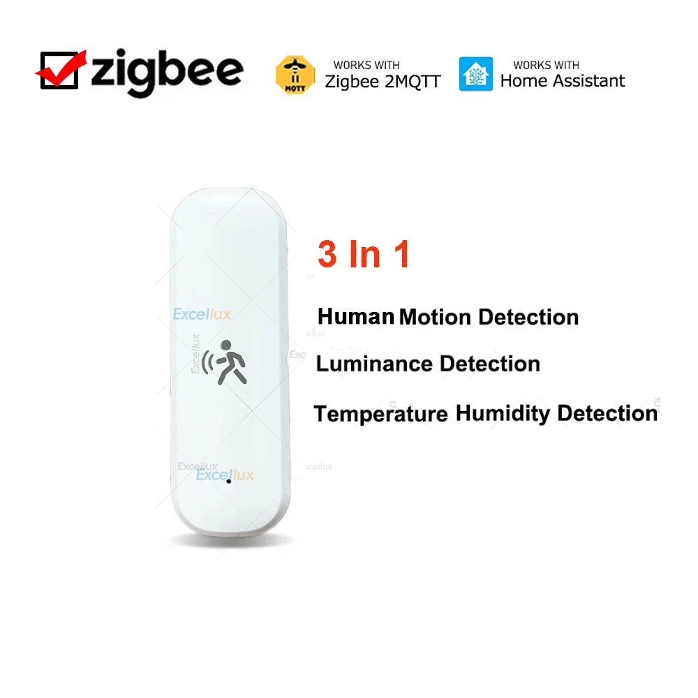 Датчик движения ZigBee с температурой и влажностью 3 In 1