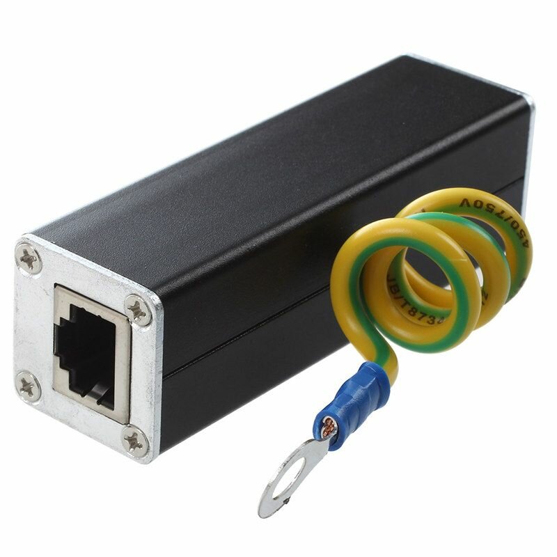 Разъем RJ45 Ethernet Сетевой фильтр от перенапряжения Громовой разрядник 100 МГц