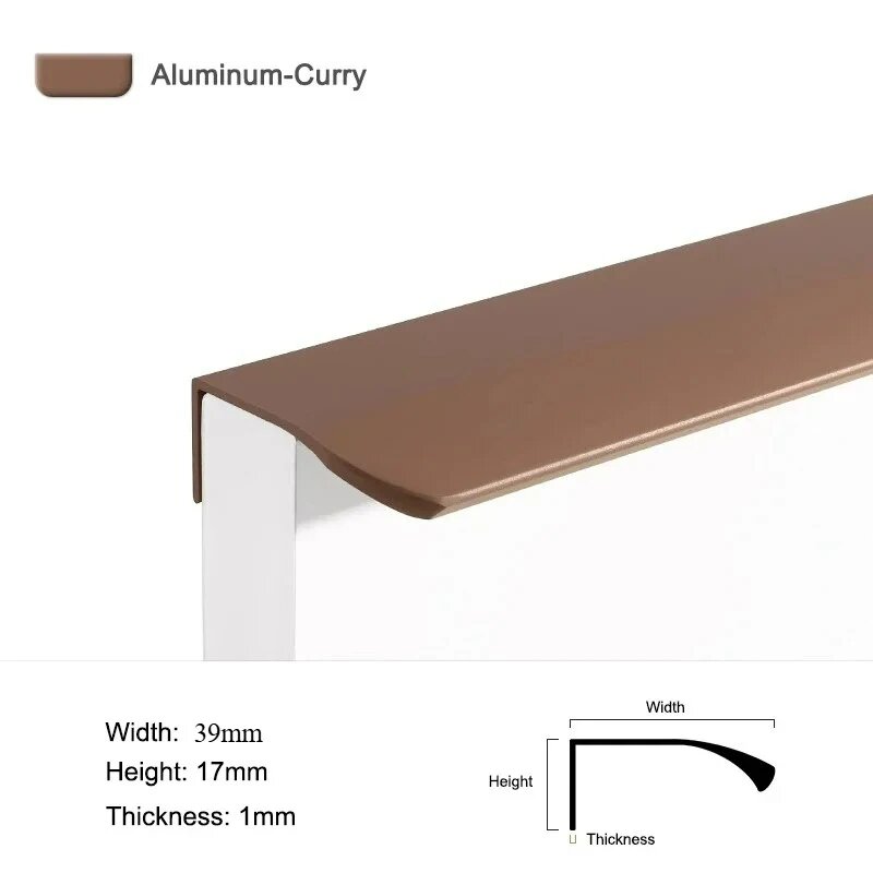 Скрытые ручки для кухонного шкафа Morandi, ручка для шкафа из алюминиевого сплава, красочная дверная ручка и ручка для шкафа, мебельная фурнитура, Coffee-Arc, 600mm