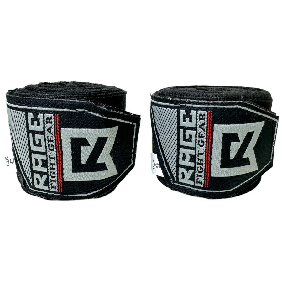 Боксерские бинты Rage черные 5 м.