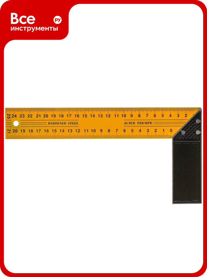 Угольник ULTIMA 250 мм, металлический, 132006