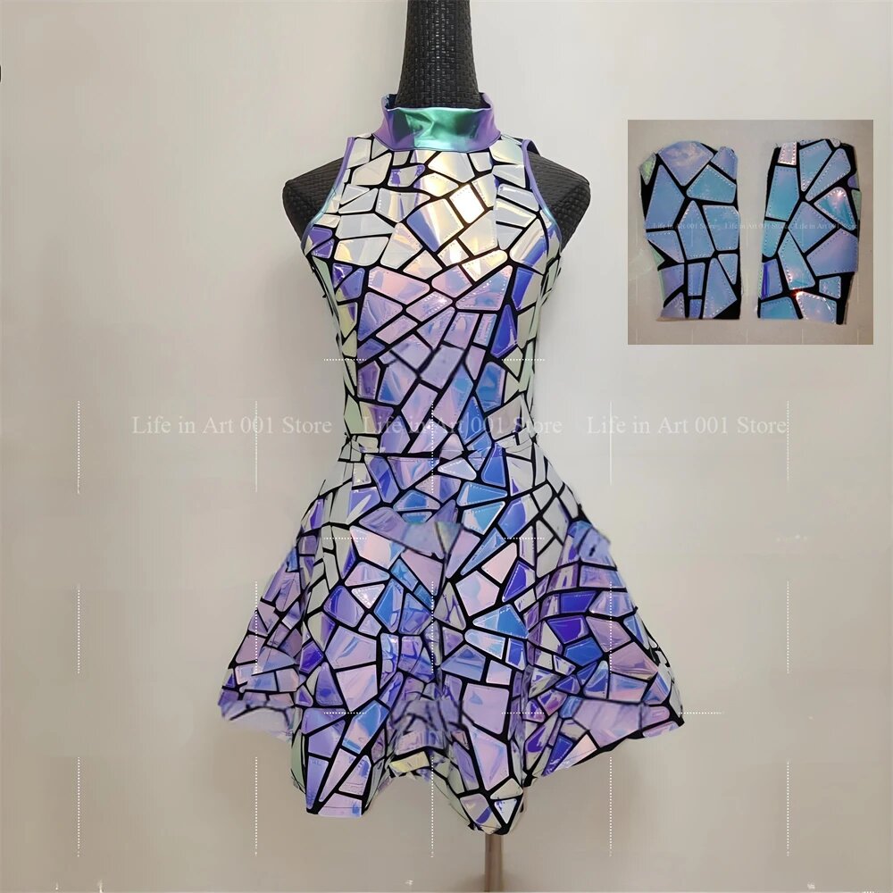 Киберпанк платье из полиэстера М, Dress and Sleeve