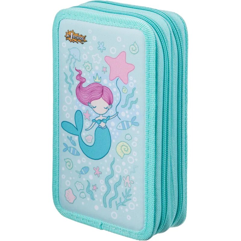 Пенал Русалка 2 отд. ткань, 190х110 мм, ПКТ 11-20 Комус Класс 1554533