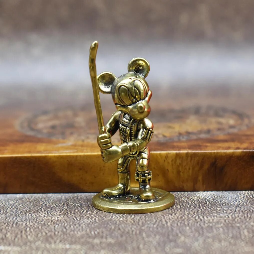 Анимированная статуэтка Микки Мауса из латуни Mickey with Stick