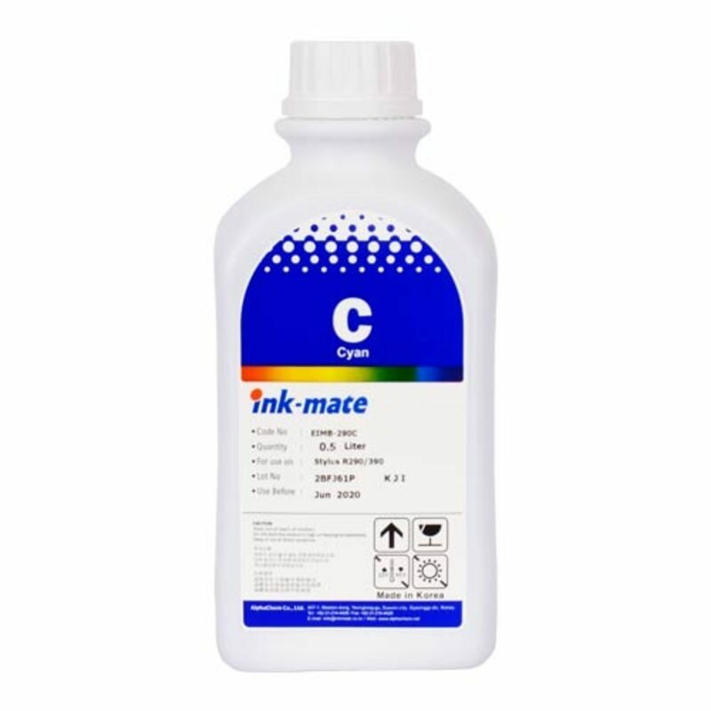Чернила для EPSON (T6732/T6642) L100/L120/L200/L800 (500мл, cyan, Dye) EIM-801C Ink-Mate
