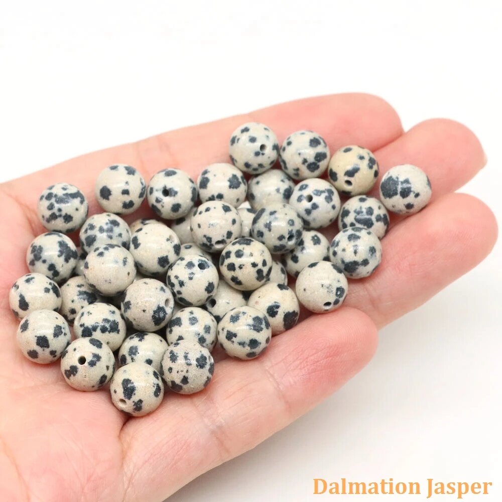 Кристаллы из натуральных камней Jin Shi Yuan 2-12 мм 6mm (56 to 60pcs), Dalmation Jasper