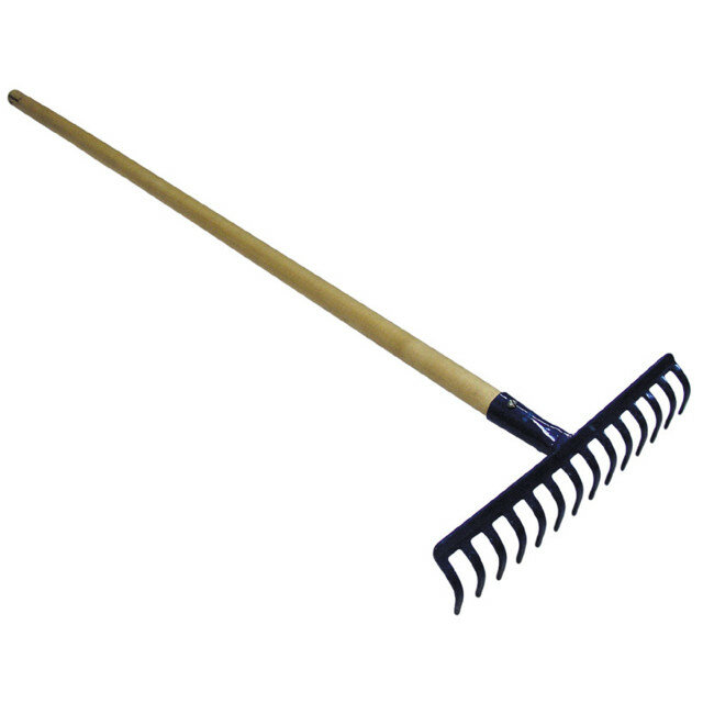 Грабли прямые ГПш-14 с деревянным черенком