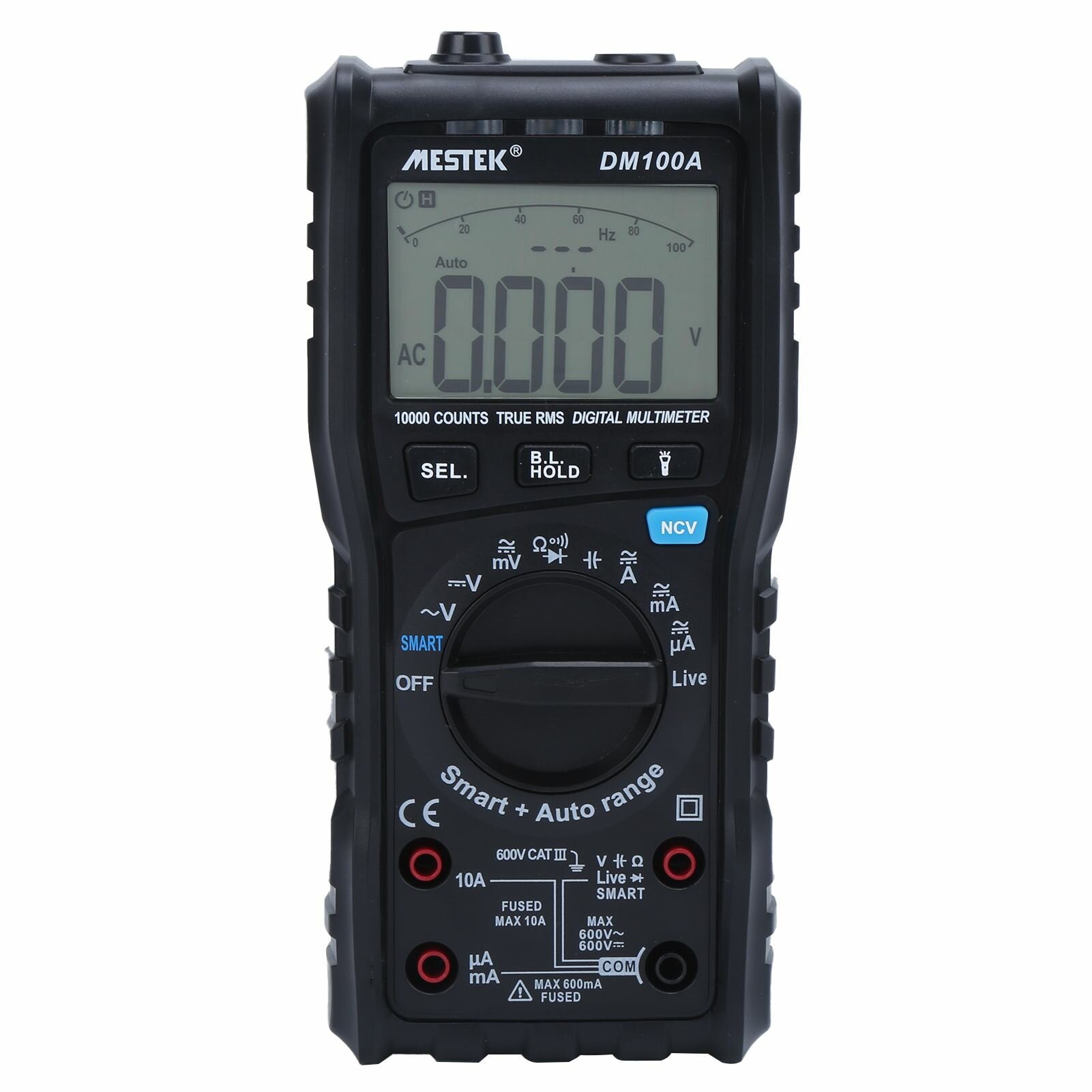 Мультиметр DM100A с высокой точностью измерения напряжения и тока 10A/600V