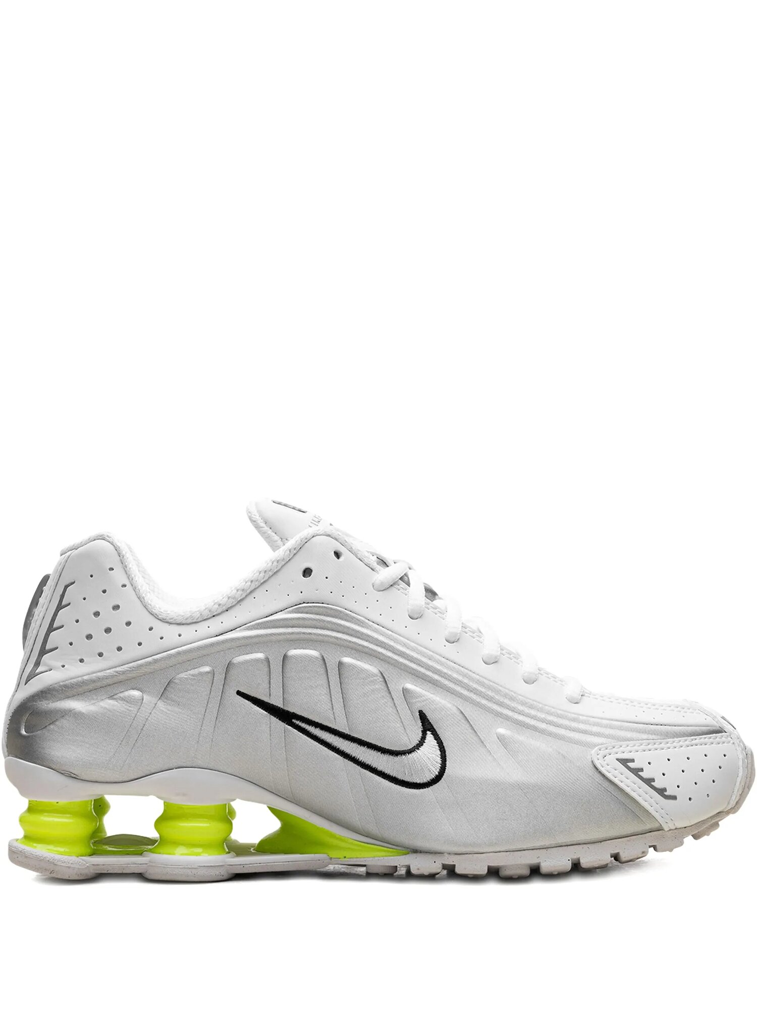 Кроссовки Shox R4 White/Metallic Silver/Volt