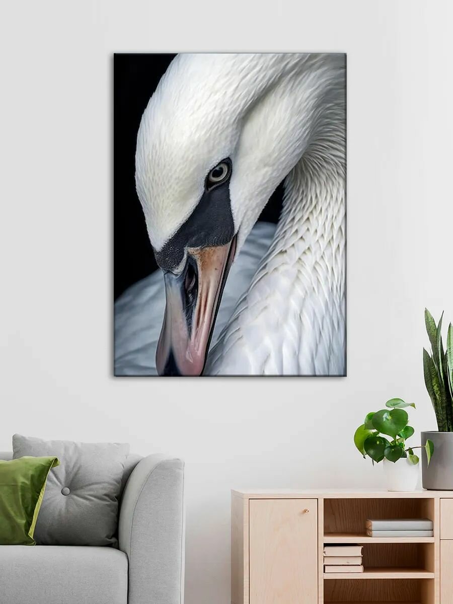 Картина на стену "Лебеди", 50х70 см