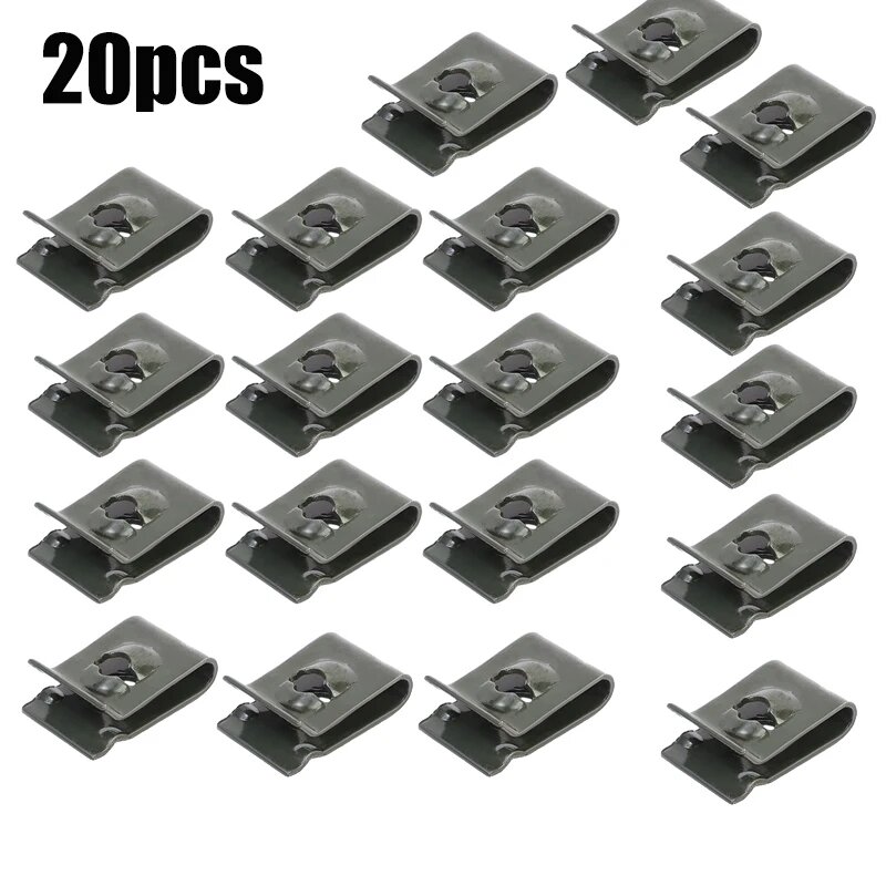 M4 M5 M6 U-образный автомобильный саморезной зажим для гаек, комплект гаек из нержавеющей стали, подходит для крепления обтекателя мотоцикла, брызговика, автозапчасти Type B M4 M5 20x