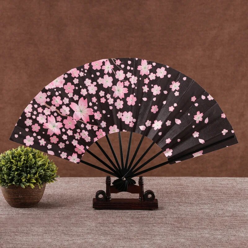 Карманный бамбуковый веер ZH507 Розовый, color12