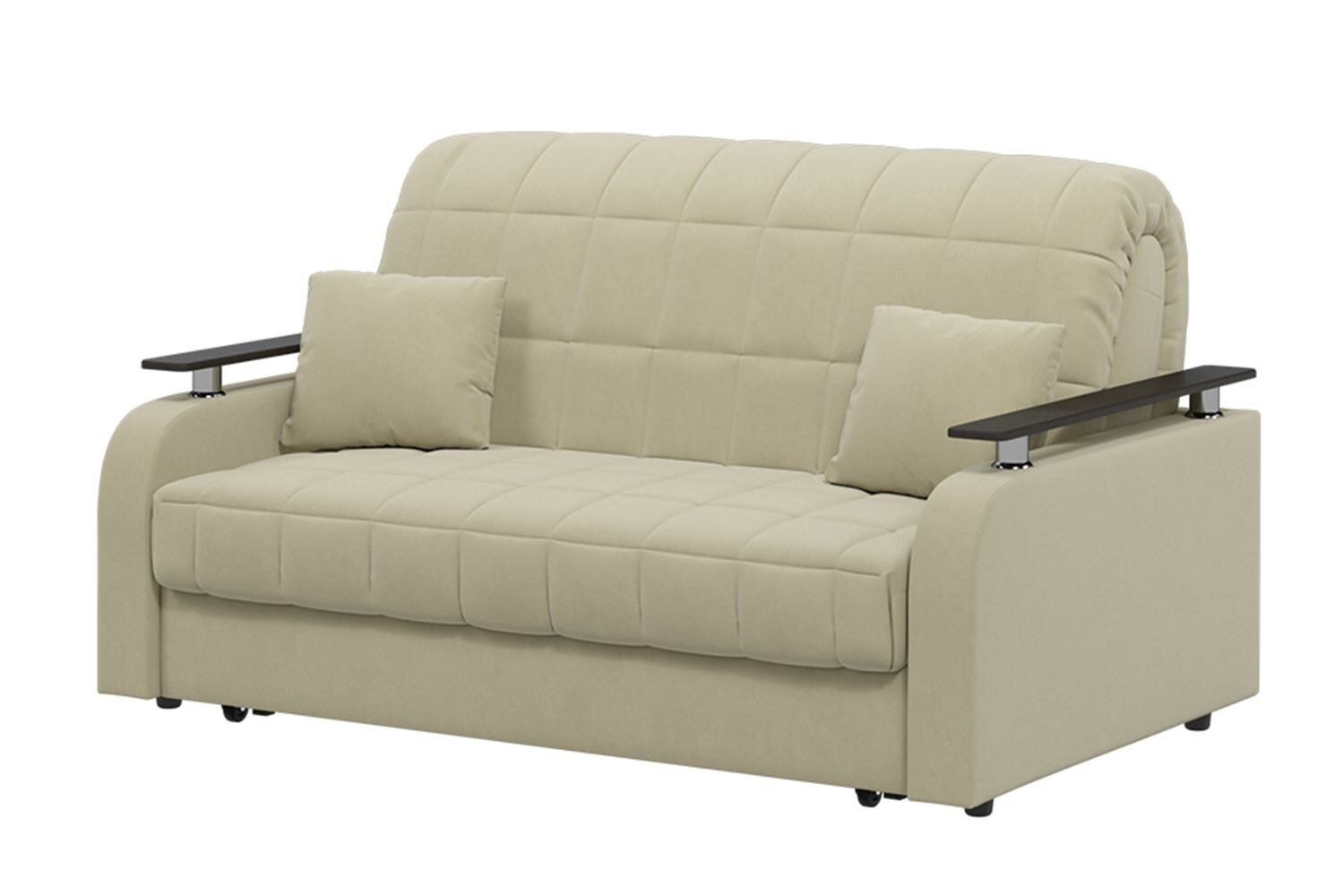 Диван-кровать Карина 143х90х104 см, обивка велюр, цвет светло-бежевый