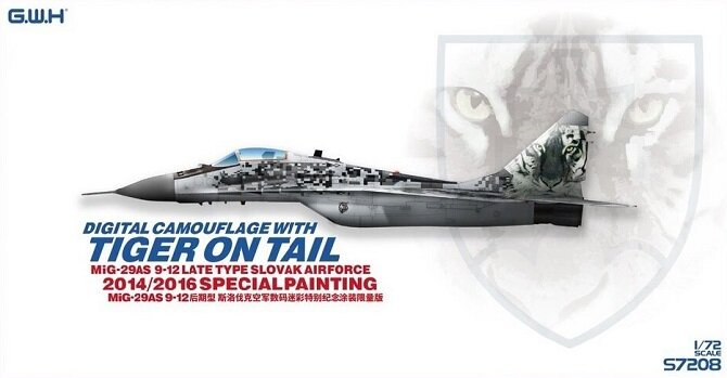 S7208 GWH Самолет MiG-29AS 9-12 Late Type Slovak Airforce 1/72