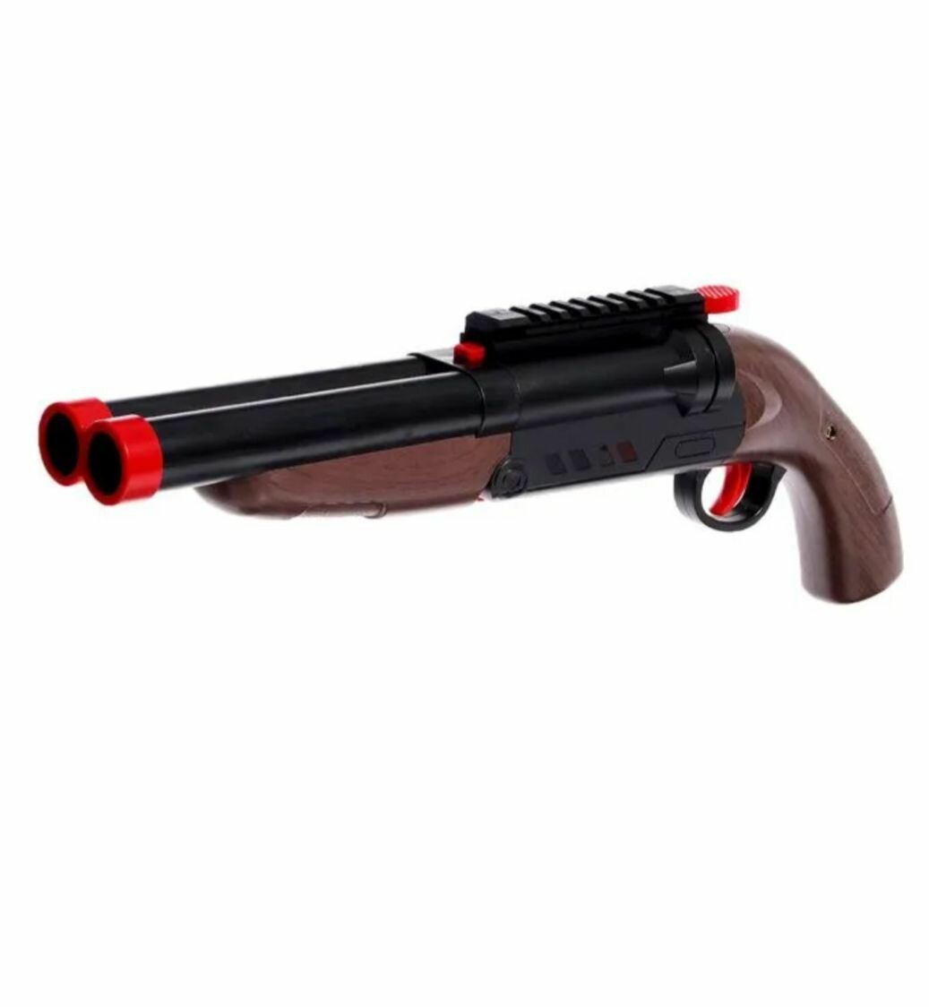 Игрушечное Ружьё "Двустволка", с гильзами, стреляет мягкими пулями нерф