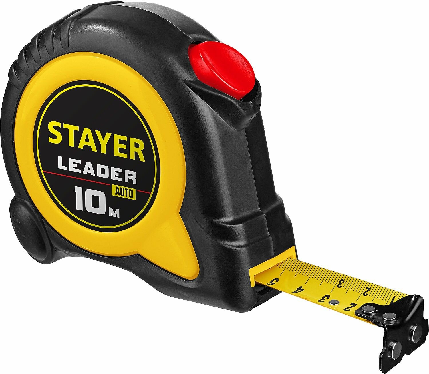 Рулетка STAYER Leader, 10 м, 25 мм, автостоп, профессиональная 3402-10-25