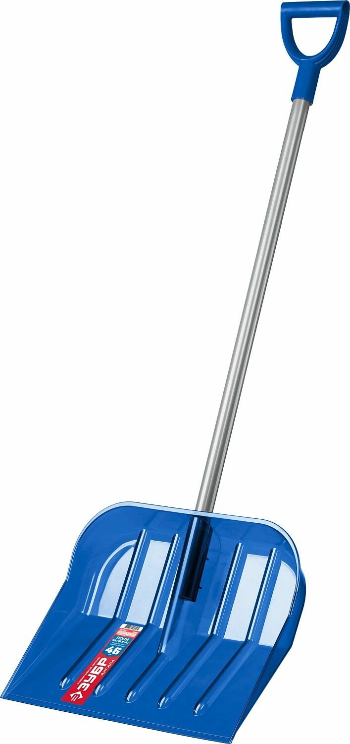 Снеговая лопата ЗУБР ангара, алюминиевый черенок, ковш из поликарбоната 460мм 39981
