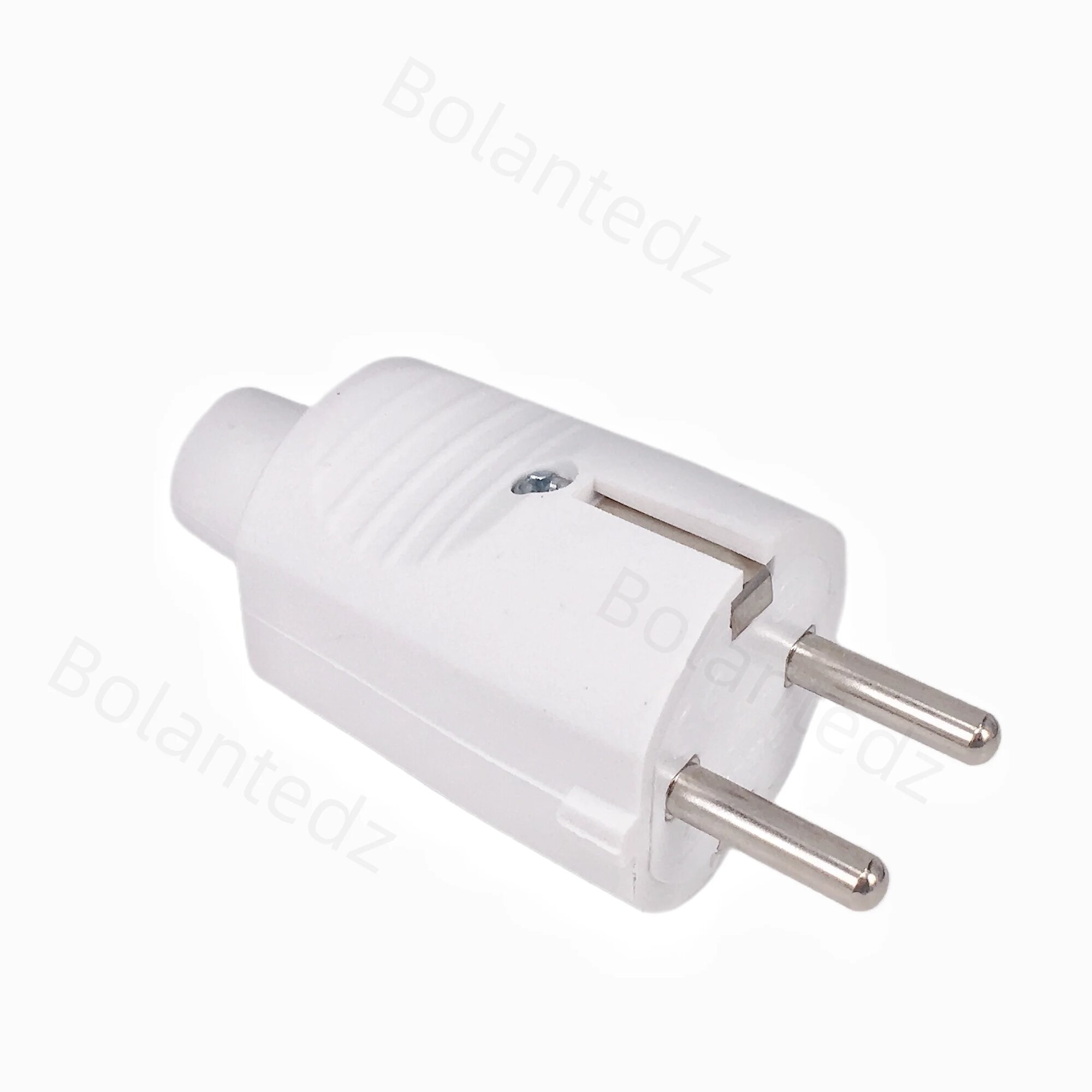 Штепсельная вилка Schuko, белая, 16А male plug white