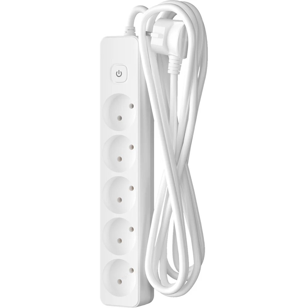 Сетевой удлинитель фотон 10-55S, 5м, 5 розеток, 10А, с выключателем, белый 21206, термоустойчивого, 2500 Вт