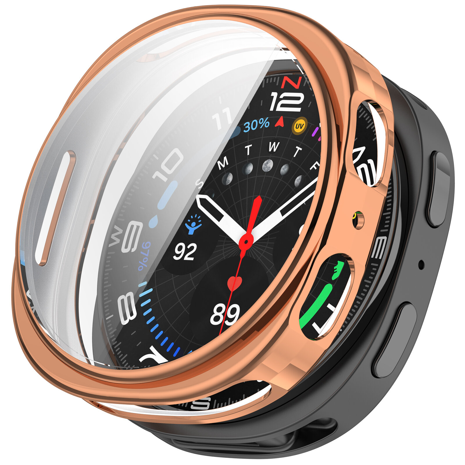 Мягкий защитный бампер для Samsung Galaxy Watch 8, 40 мм, розовое золото