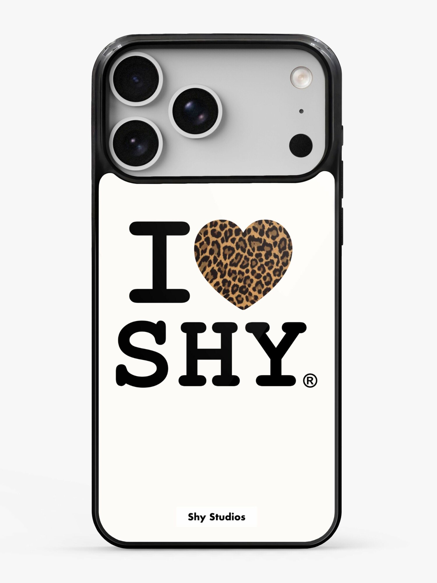Чехол на iPhone 17 Pro Max от Shy Studios - I Love Shy Leo White