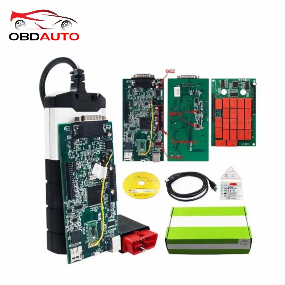 Двойная печатная плата Multidiag Pro Bluetooth OBD2 сканер кода V2021.11 Tcscdp DS150 DS150E V3.0 красный NEC реле автомобиля грузовик диагностический инструмент
