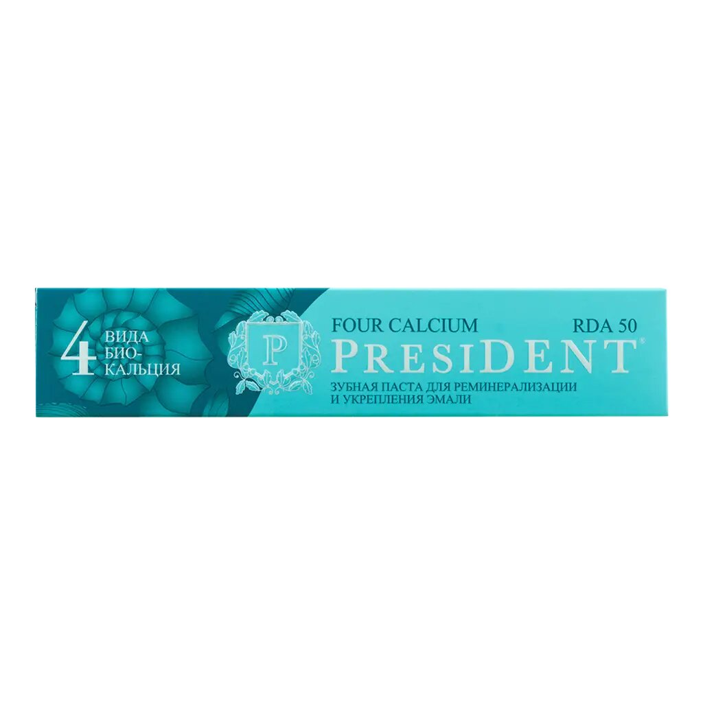 PresiDent Four Calcium зубная паста (50 RDA) 75 мл 1 шт