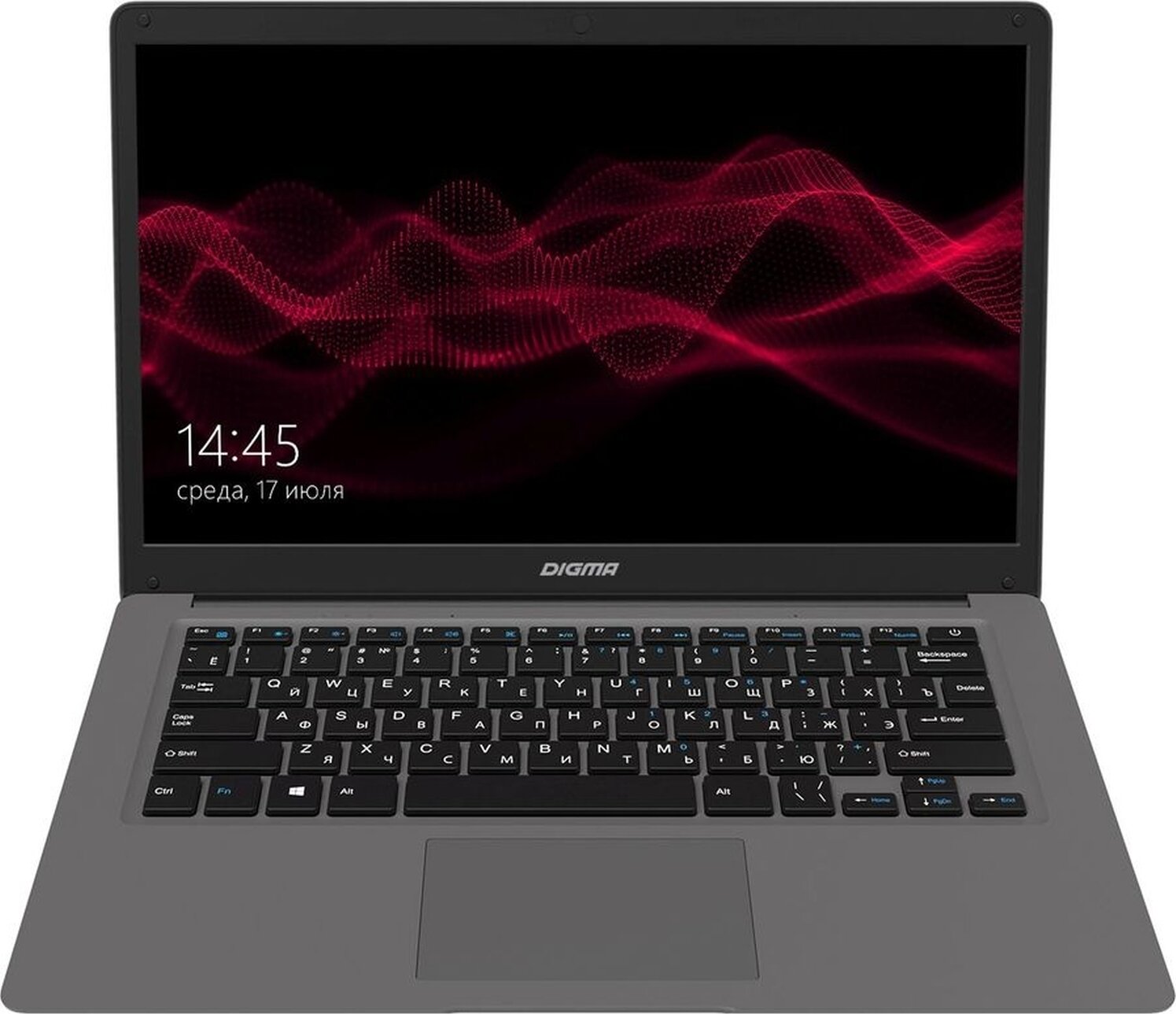 14.1" Ноутбук Digma EVE 14 P416 (ES4062EW) серый - 1920x1080, IPS, Intel Pentium J3710, ядра: 4 x 1,6 ГГц, 4 ГБ, eMMC 128 ГБ, Intel HD Graphics 405, Windows 10 Home