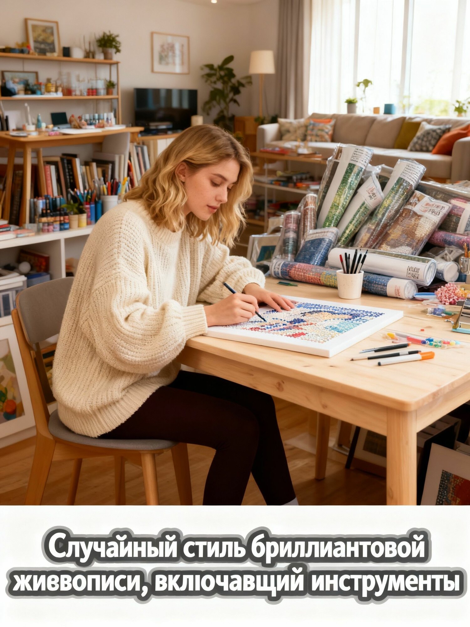 Набор для алмазной вышивки Случайный рисунок 30*40 см, полный комплект страз и инструментов, распродажа остатков, низкая цена