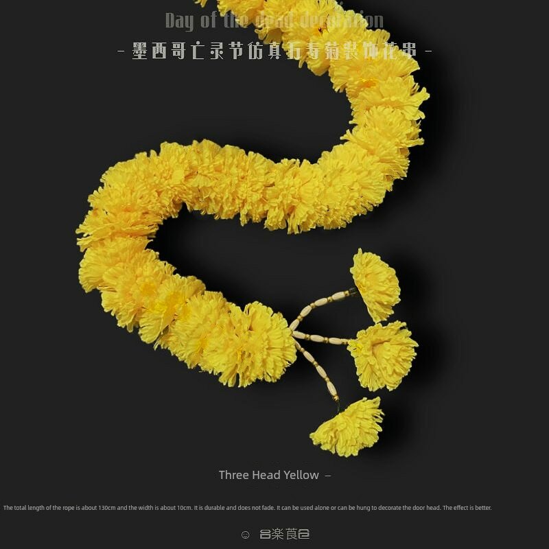 【Хэллоуин】Мексиканский День мертвых, буддийские и индийские ритуальные подносы, имитация гирлянды из цветов маргариток