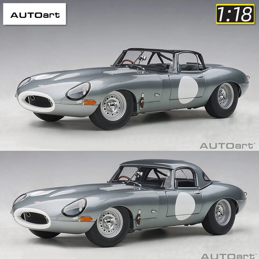 AUTOart 1:18 Jaguar Lightweight E-Type, серебристый