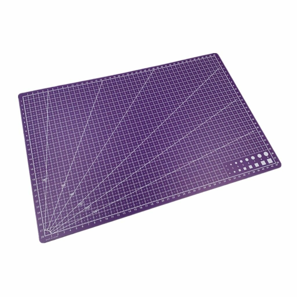 Двусторонний коврик для раскроя поделок, поворотная доска с сеткой для шитья