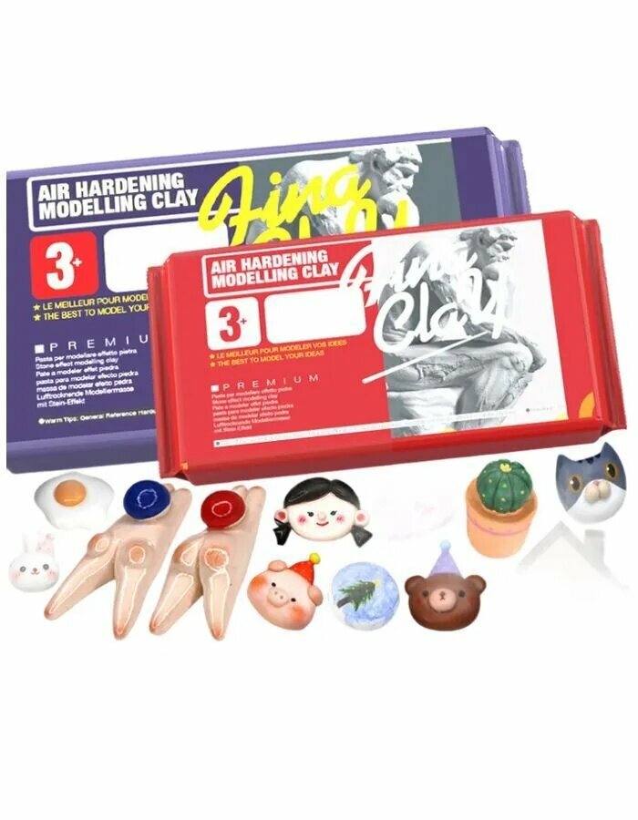 Набор для моделирования из каменной пудры Gladoll, 2 упаковки по 1000 г + инструменты (Default)