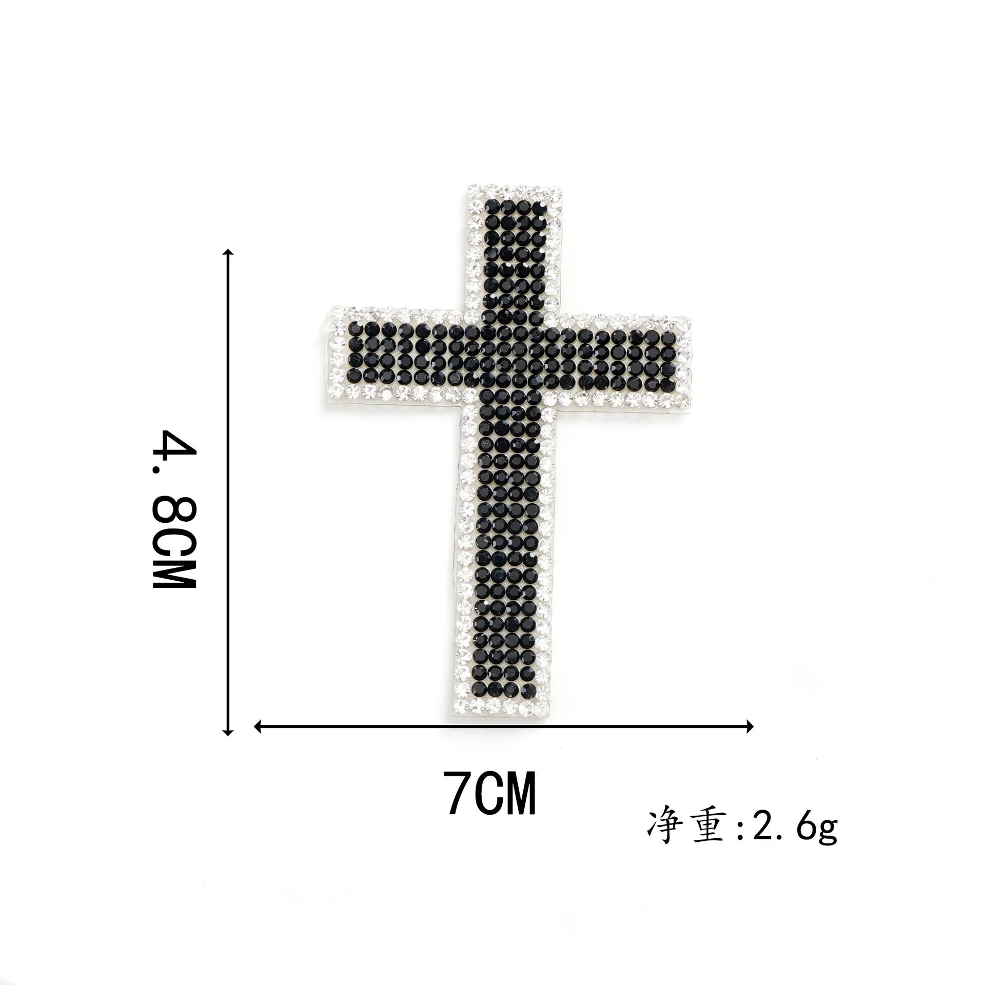 Нашивки Aprille черные самоклеящиеся со стразами Черный, Cross