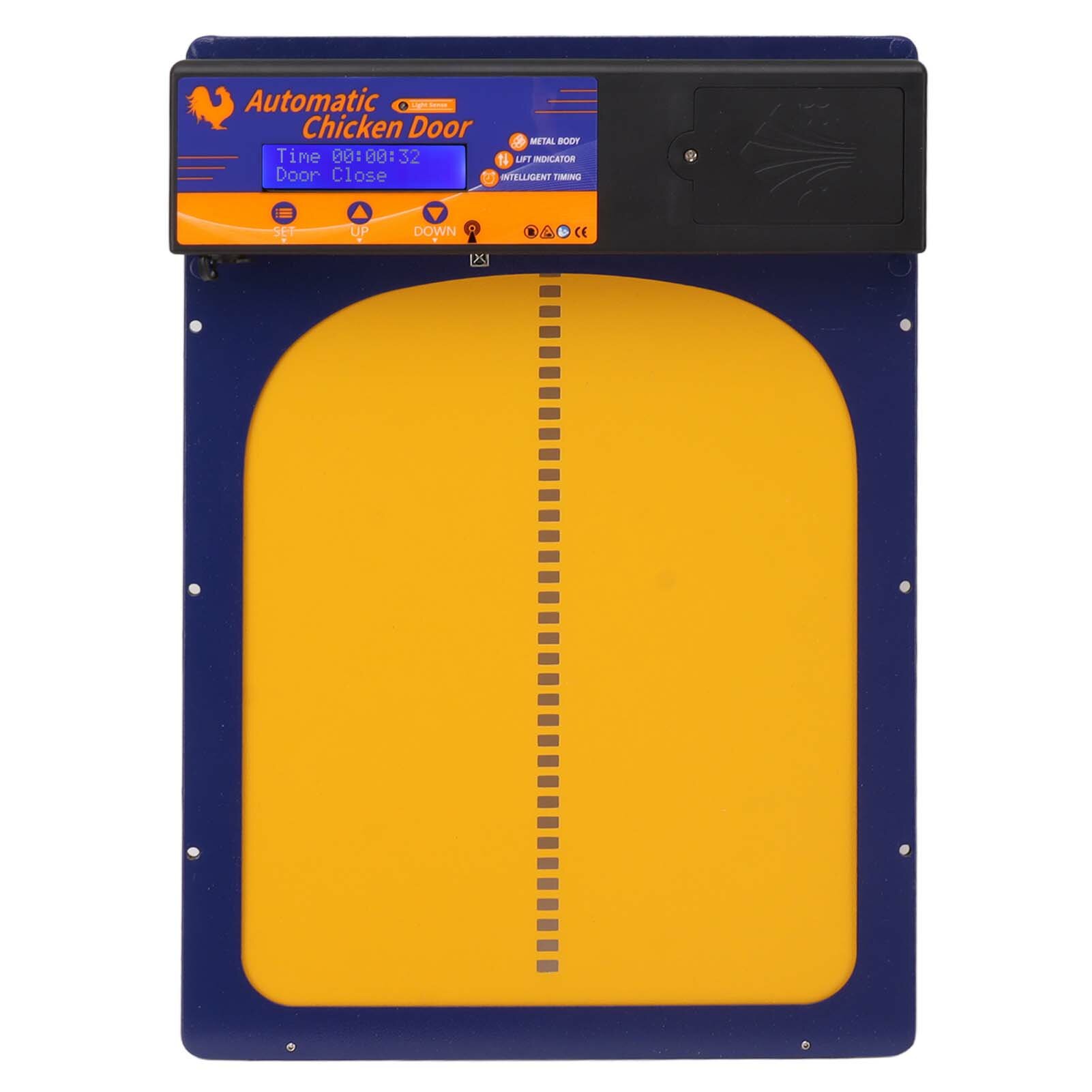 Дверь курятника от 100 В до 240 В светочувствительный пульт дистанционного управления водонепроницаемая автоматическая дверь куриного домика для птичника ювелирные изделия синяя вилка европейского стандарта