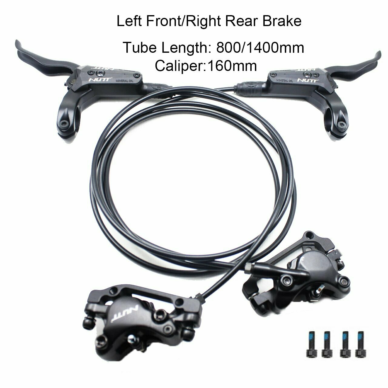 Гидравлические дисковые тормоза NUTT A3A074, черный, легкий сплав