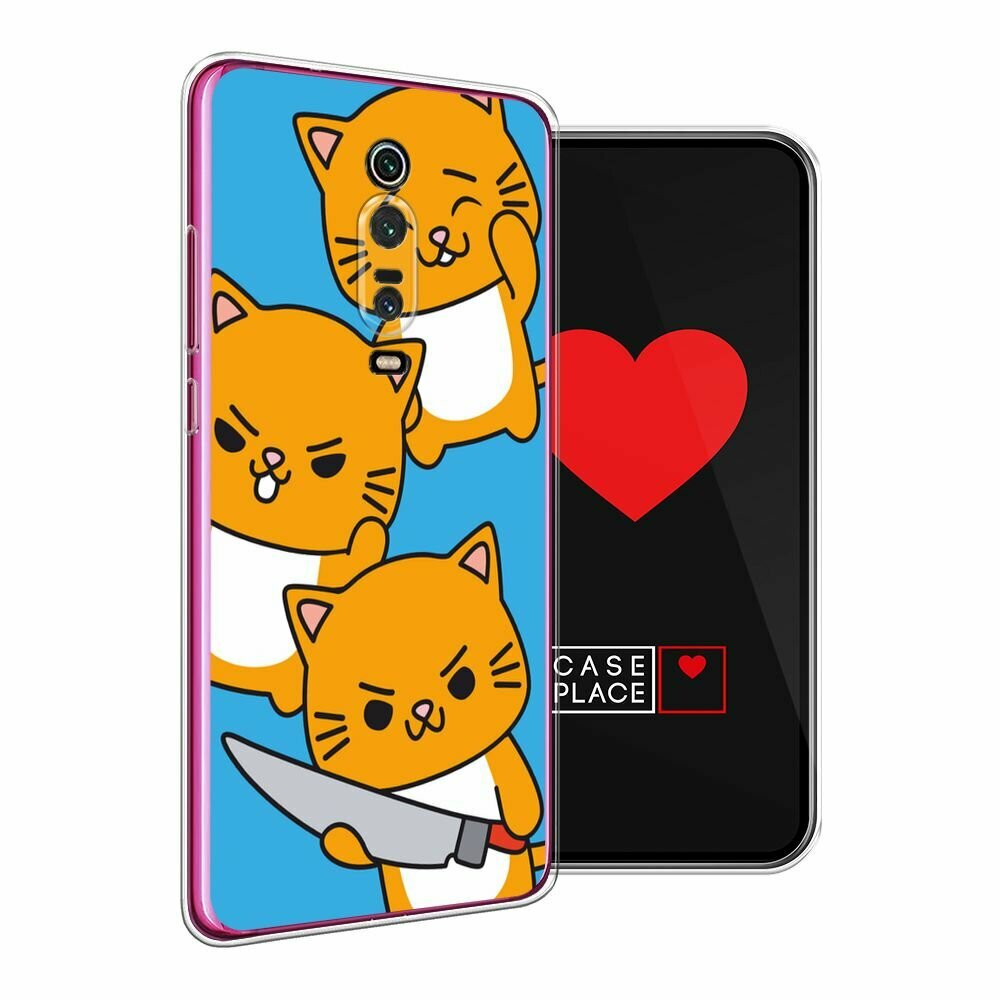 Чехол на Xiaomi Redmi K20/K20 Pro/Mi 9T/9T Pro / Сяоми Редми К20/K20 Pro/Mi 9T/9T Pro с принтом "Опасные котики" — фото 1