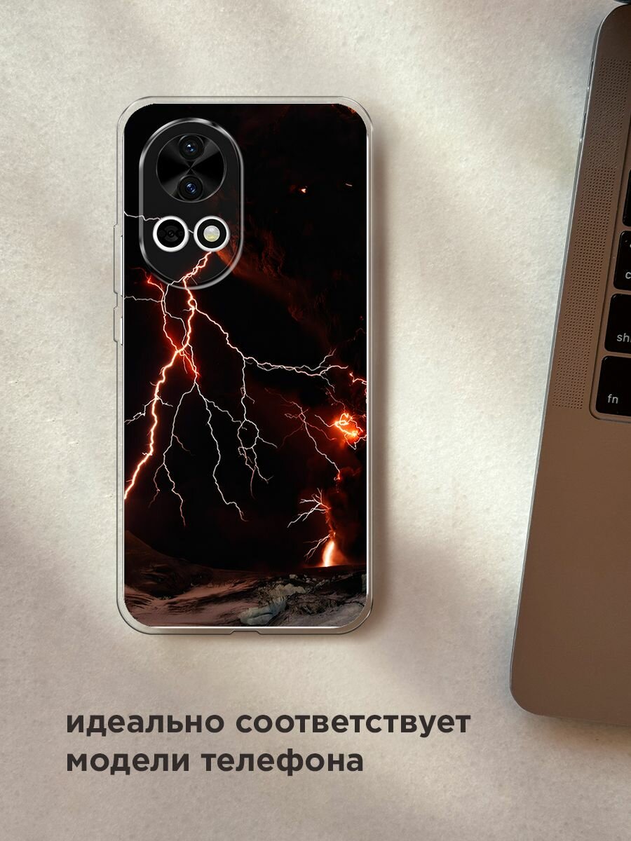 Чехол на Huawei Nova 12/Nova13 / Хуавей Нова 12/Нова 13 с принтом "Молния 4" — фото 1