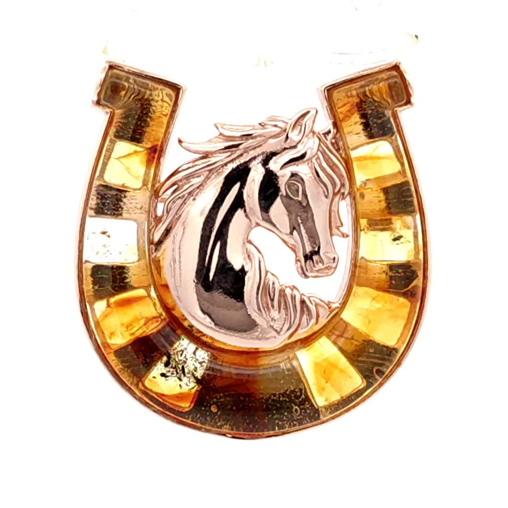Брошь, серебро, 925 проба, золочение, янтарь