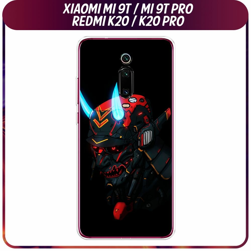 Чехол на Xiaomi Redmi K20/K20 Pro/Mi 9T/9T Pro / Сяоми Редми К20/K20 Pro/Mi 9T/9T Pro с принтом "Неоновый самурай"